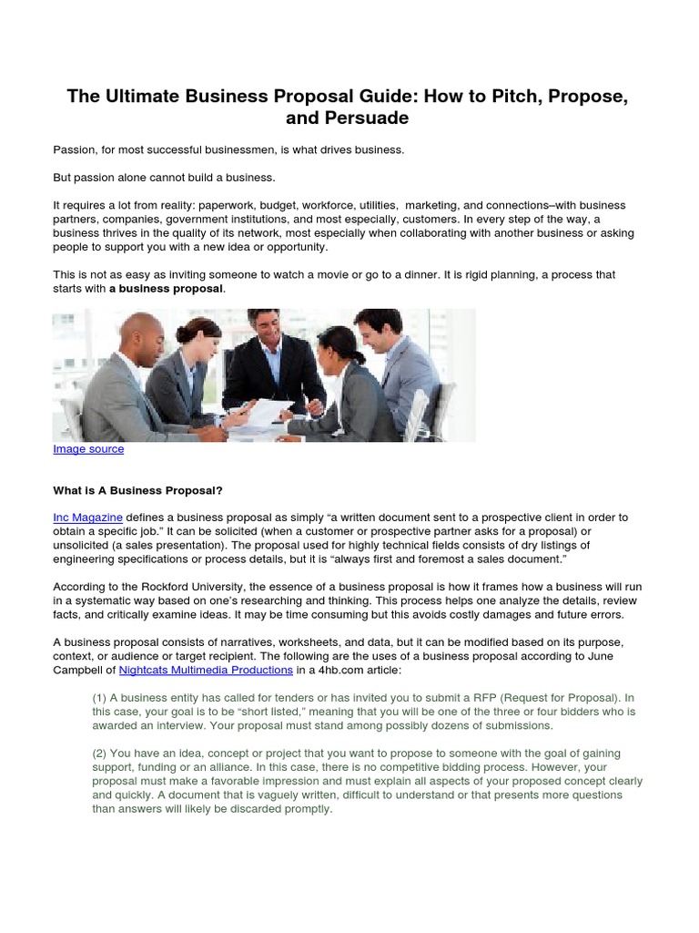 The Ultimate Business Proposal Guide: How To Pitch, Propose, and ...