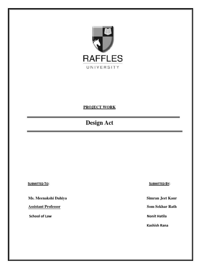 Overview of the Design Act 2000 | PDF | Patent | Trademark
