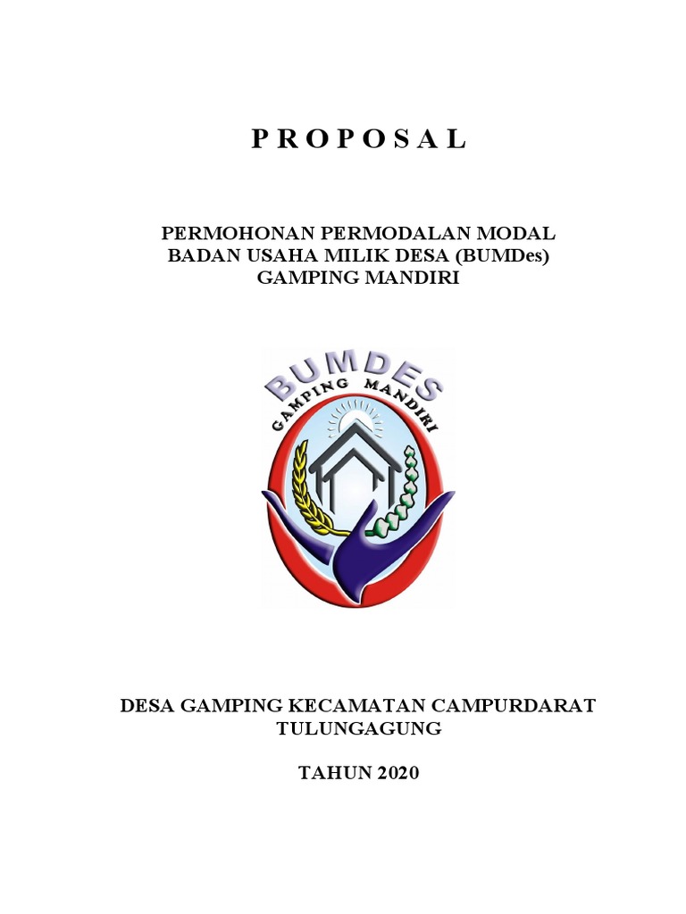 Proposal Pengajuan Modal Bumdes DD | PDF