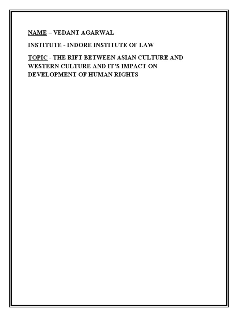 Rift between Asian and Western cultures impacted human rights ...