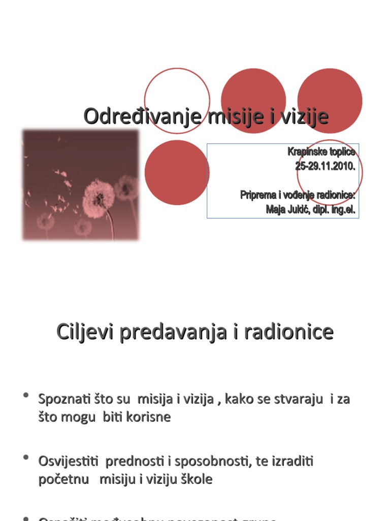 Misija I Vizija | PDF