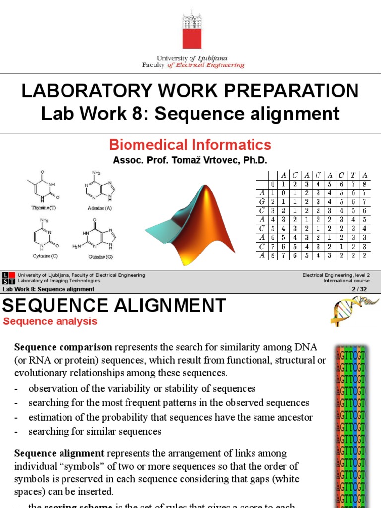 Laboratory Work Preparation Lab Work 8: Sequence Alignment: Biomedical ...
