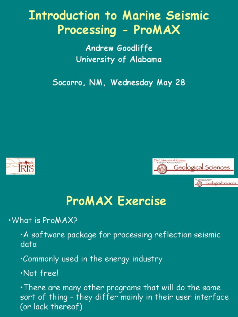 Introduction To Marine Seismic Processing - ProMAX | PDF | Reflection ...