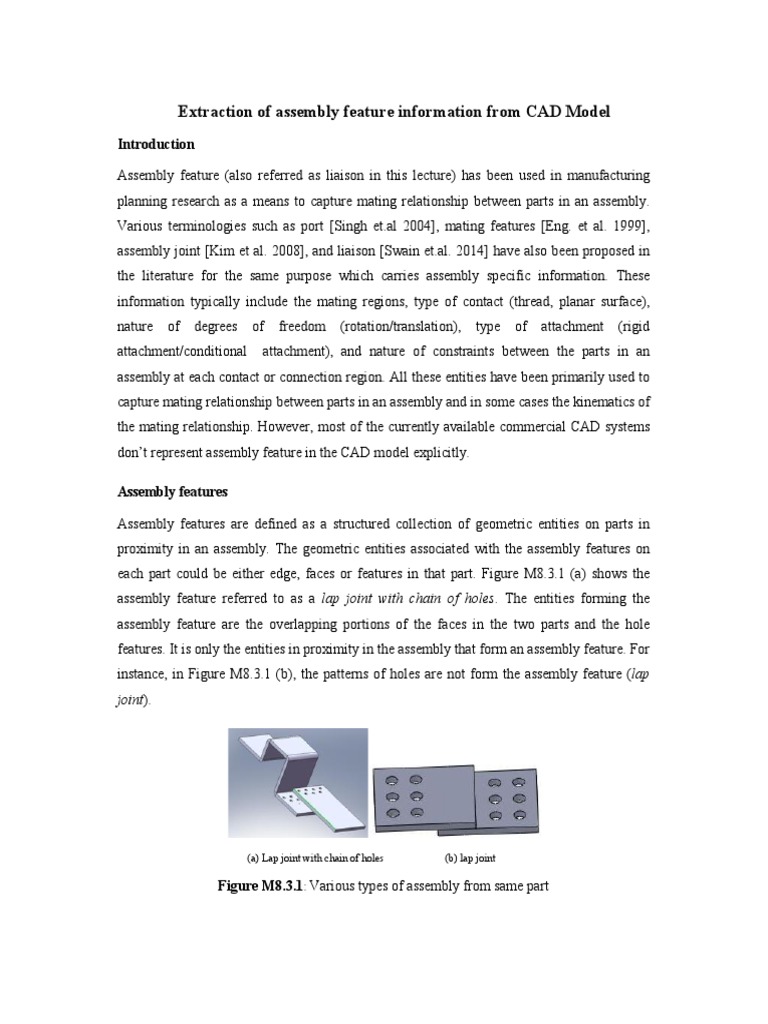 8.3 Extraction of Assembly Feature Information From CAD Model | PDF ...
