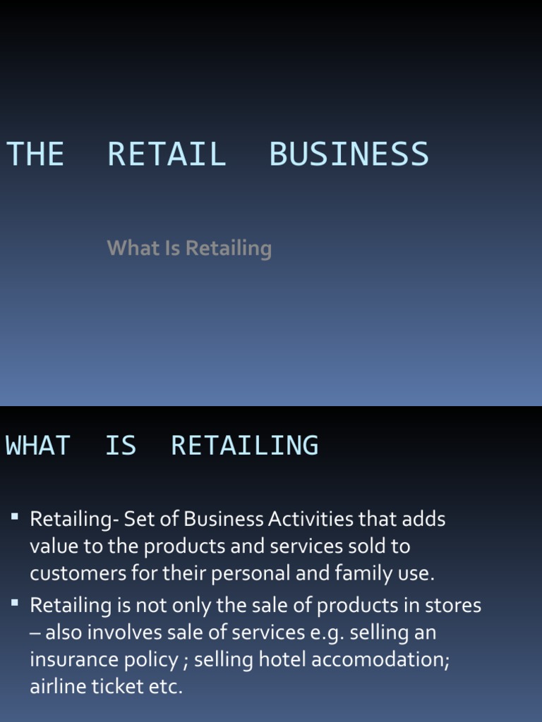 The Retail Business Intro | PDF | Retail | Inventory