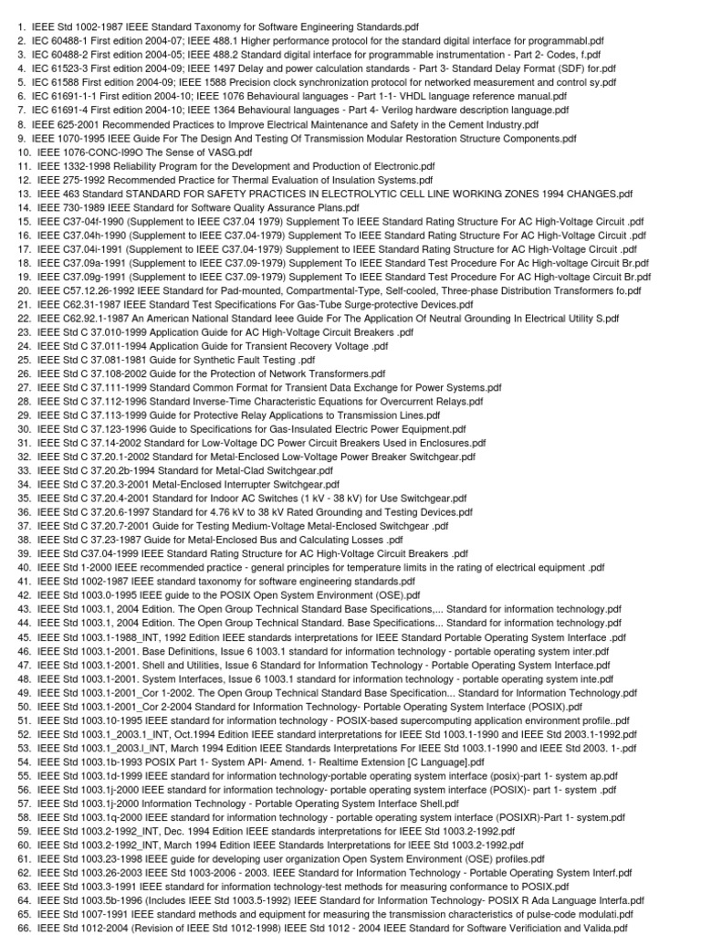 IEEE List | PDF | Vhdl | Alternating Current