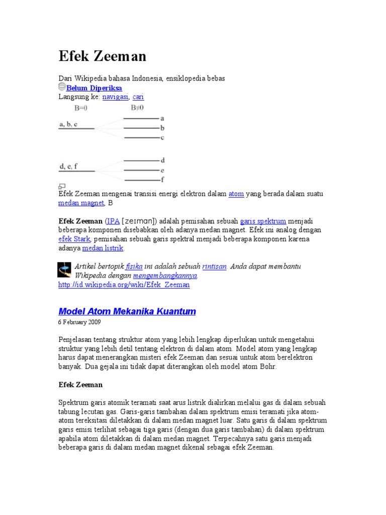 Efek Zeeman | PDF