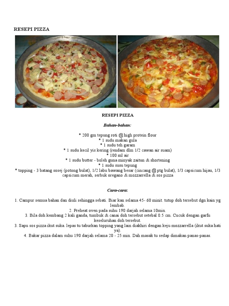 Resepi Pizza | PDF