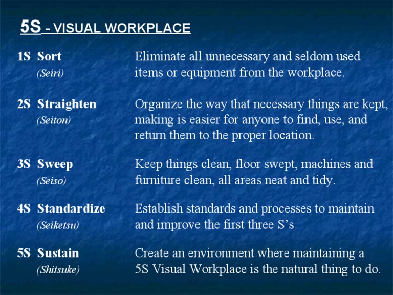 Visual Workplace 1S Sort: (Seiri) | PDF