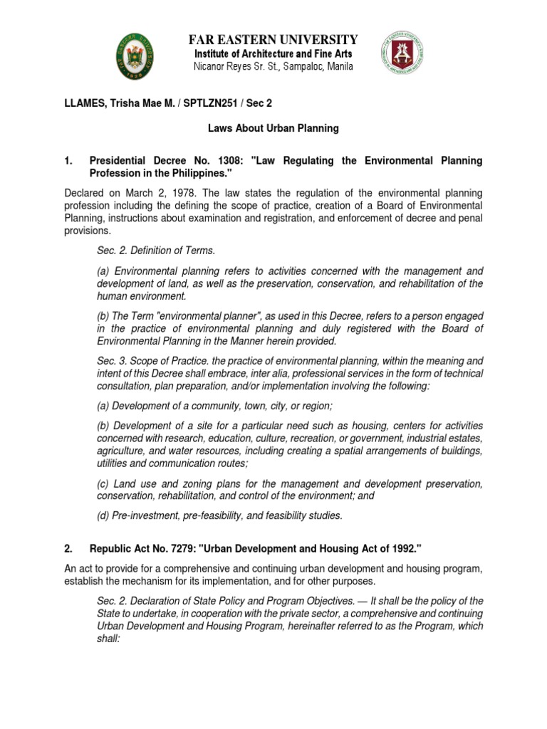 Laws and Trends in Urban Planning | PDF | Sustainability | Public Transport