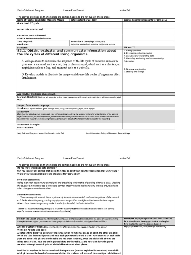 Project Wet Lesson Plan | PDF | Lesson Plan | Educational Assessment