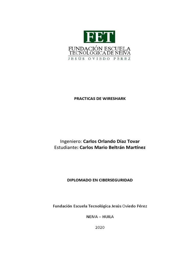 Practica Wireshark Carlos Mario Beltran | PDF | Protocolos de internet ...