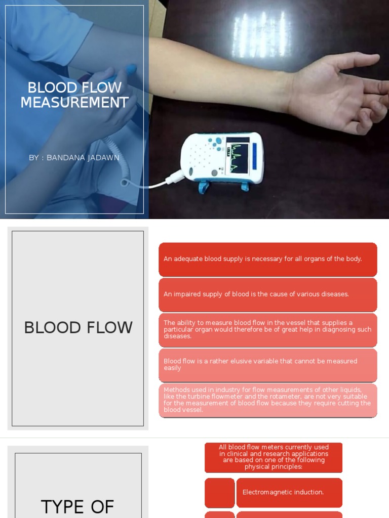 Blood Flow Measurement: By: Bandana Jadawn | PDF | Flow Measurement ...