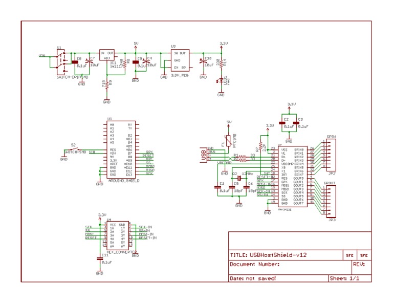 USB Host Shield Schematic | PDF