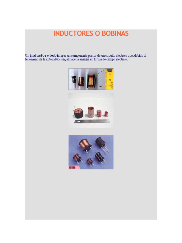 BOBINAS | PDF | Inductor | Componentes eléctricos