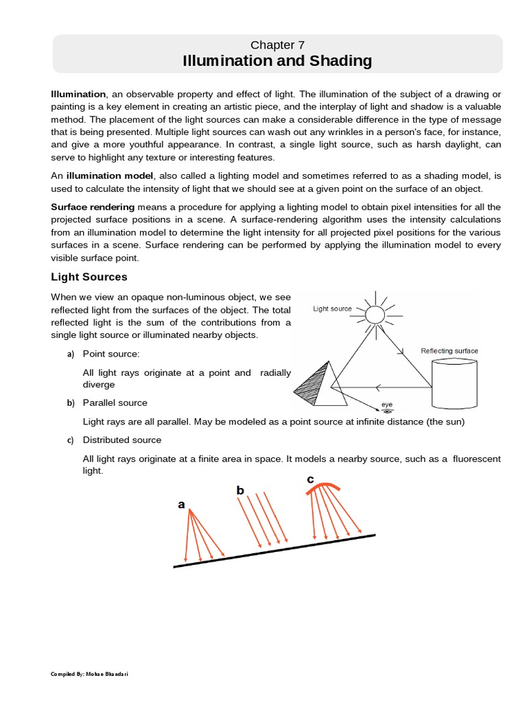 Illumination and Shading: Light Sources | PDF | Magenta | Cyan