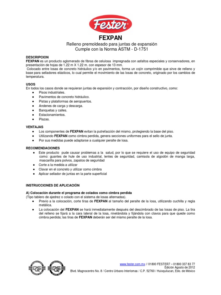 Fexpan | PDF | Hormigón | Naturaleza