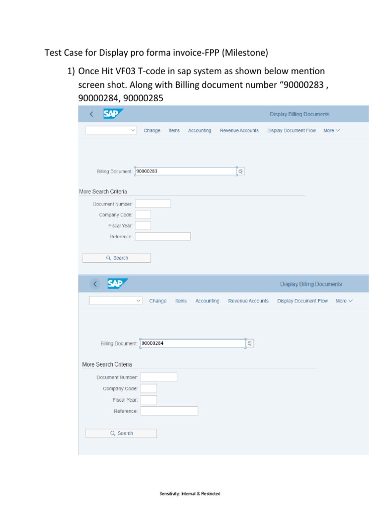 Display Pro Forma Invoice in SAP VF03 | PDF | Finance & Money ...