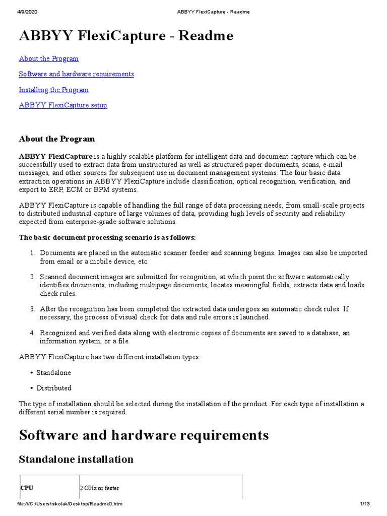 ABBYY FlexiCapture - Readme | PDF | Internet Information Services ...