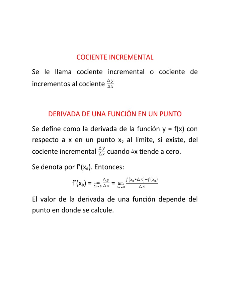 La Derivada y Sus Aplicaciones | PDF | Derivado | Función continua