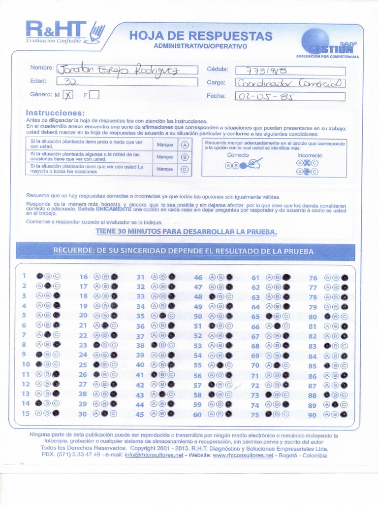 Prueba EVALUACION POR COMPETENCIAS | PDF