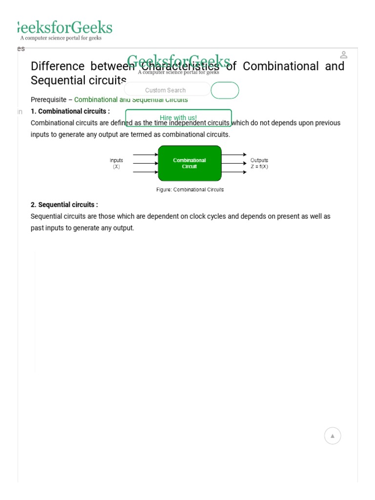 Combinational vs Sequential Circuits | PDF | Applied Mathematics ...