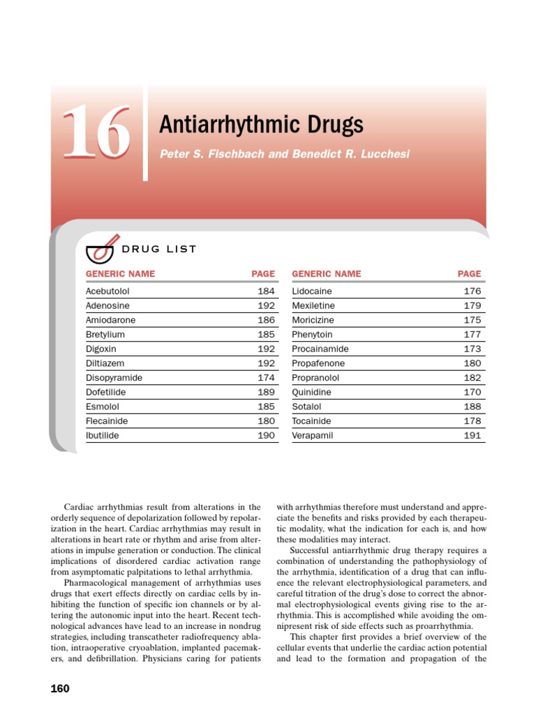 Anti Arrhythmic Drugs | PDF | Action Potential | Membrane Potential