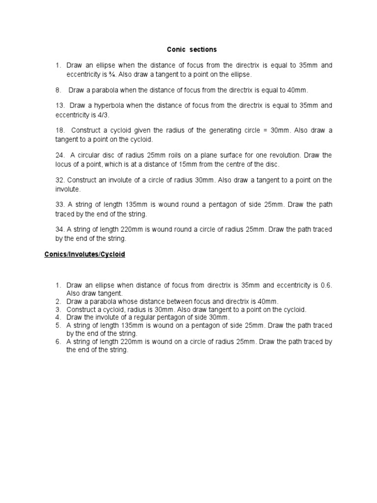 Conic Section 240416 | PDF | Teaching Methods & Materials | Home & Garden
