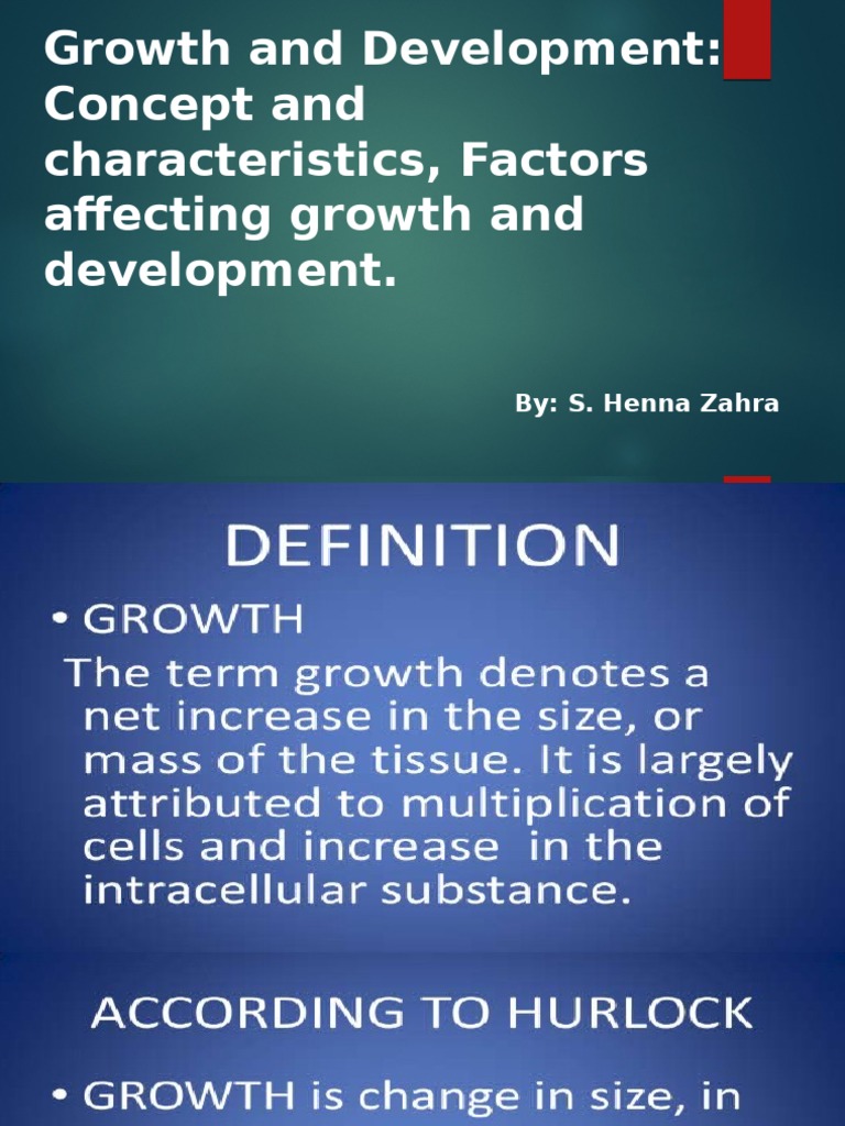 Characteristics of Growth and Development | PDF | Child Development ...