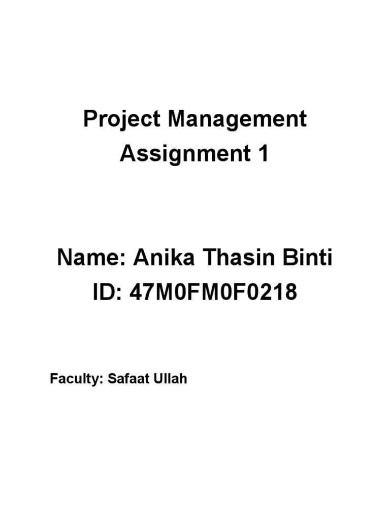 Project Management Assignment | PDF | Stakeholder (Corporate) | Project ...