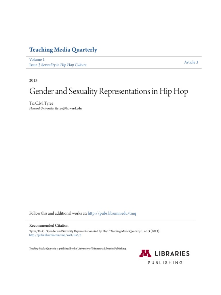 Gender and Sexuality Representations in Hip Hop: Teaching Media ...