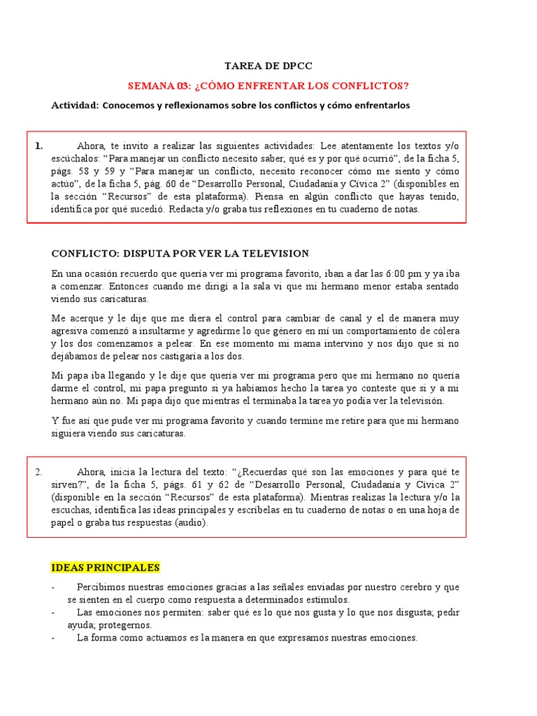 Tarea de DPCC | PDF | Las emociones | Mente
