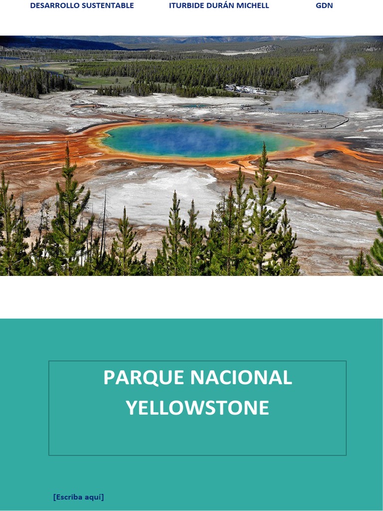 YELLOWSTONE | PDF | Parque Nacional Yellowstone | Ciencias de la Tierra