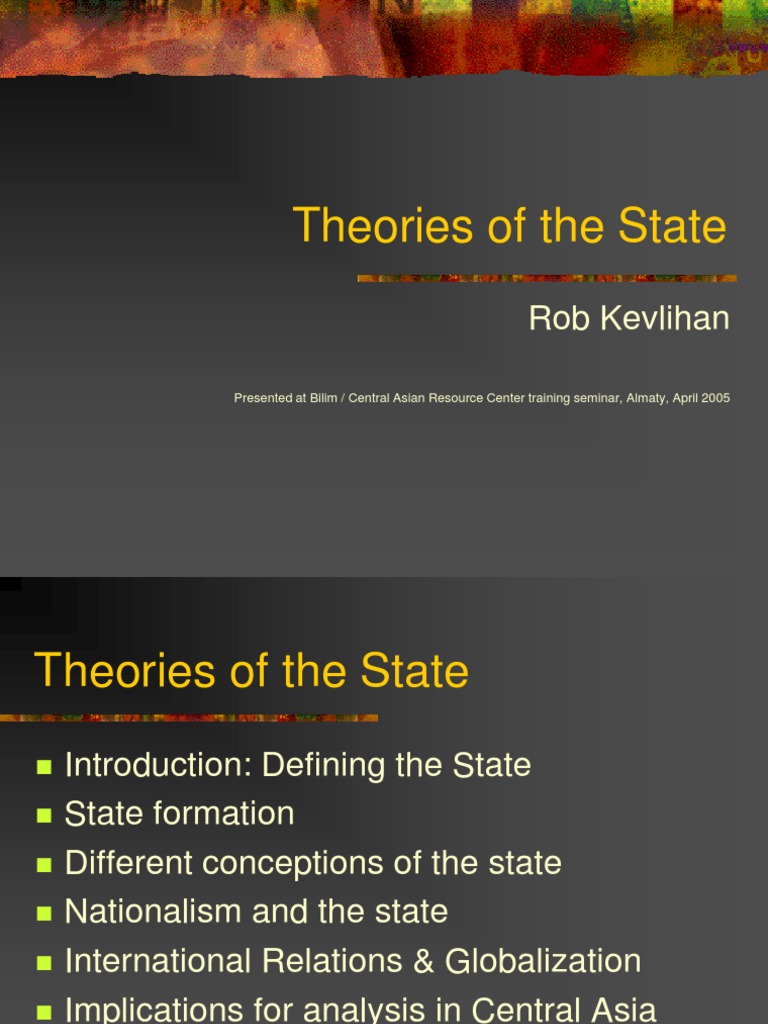 Theories of State Formation and Analysis | PDF | International ...