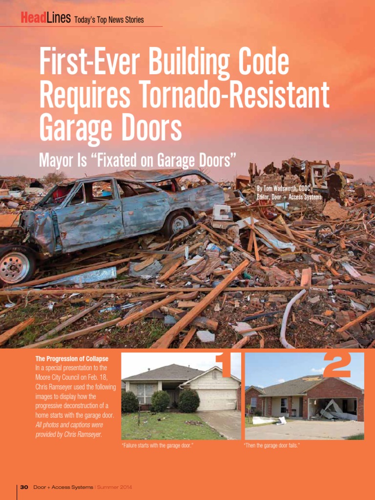 First-Ever Building Code Requires Tornado-Resistant Garage Doors | PDF ...