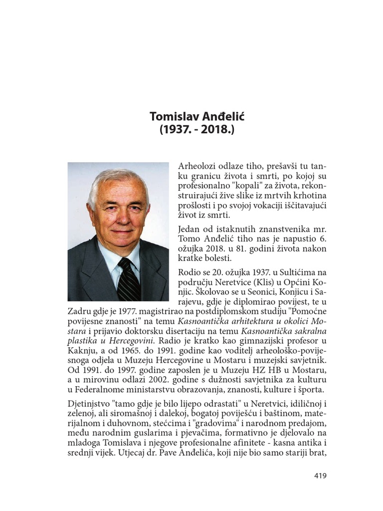 Hercegovina 2018 in Memoriam Andelic | PDF