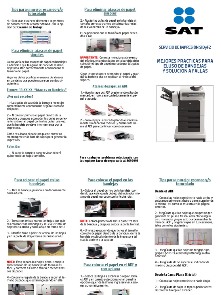 Triptico SAT MFPs UsoBand | PDF