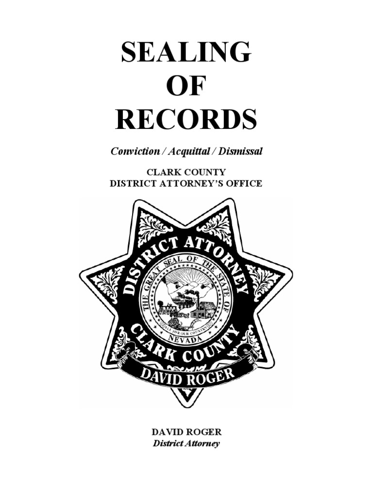 Sealing Records Book | PDF | Criminal Record | Arrest