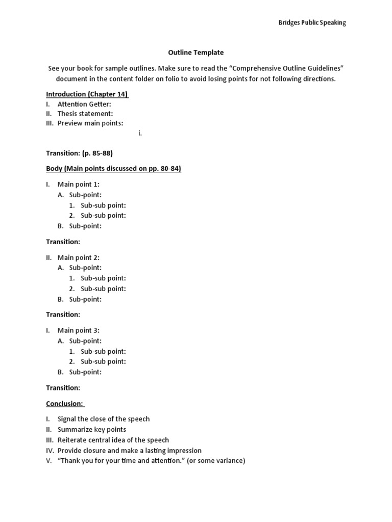 Outline Template | PDF