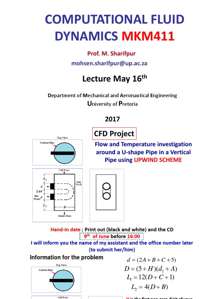 Computational Fluid Dynamics: Lecture May 16 | PDF | Reynolds Number | Fluid Dynamics
