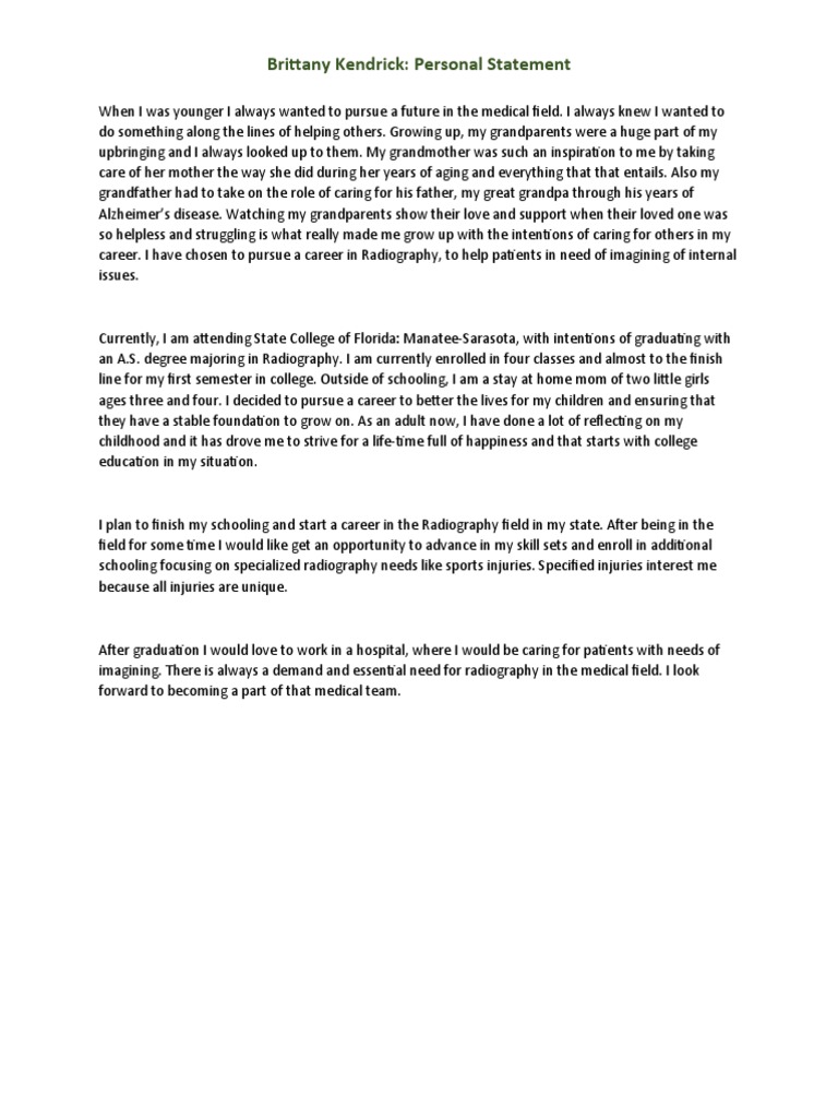 Personal Statement | PDF