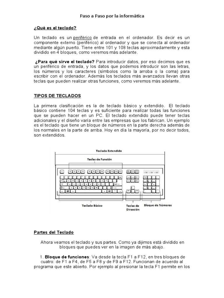 ¿Qué Es El Teclado | PDF | Teclado | Periférico