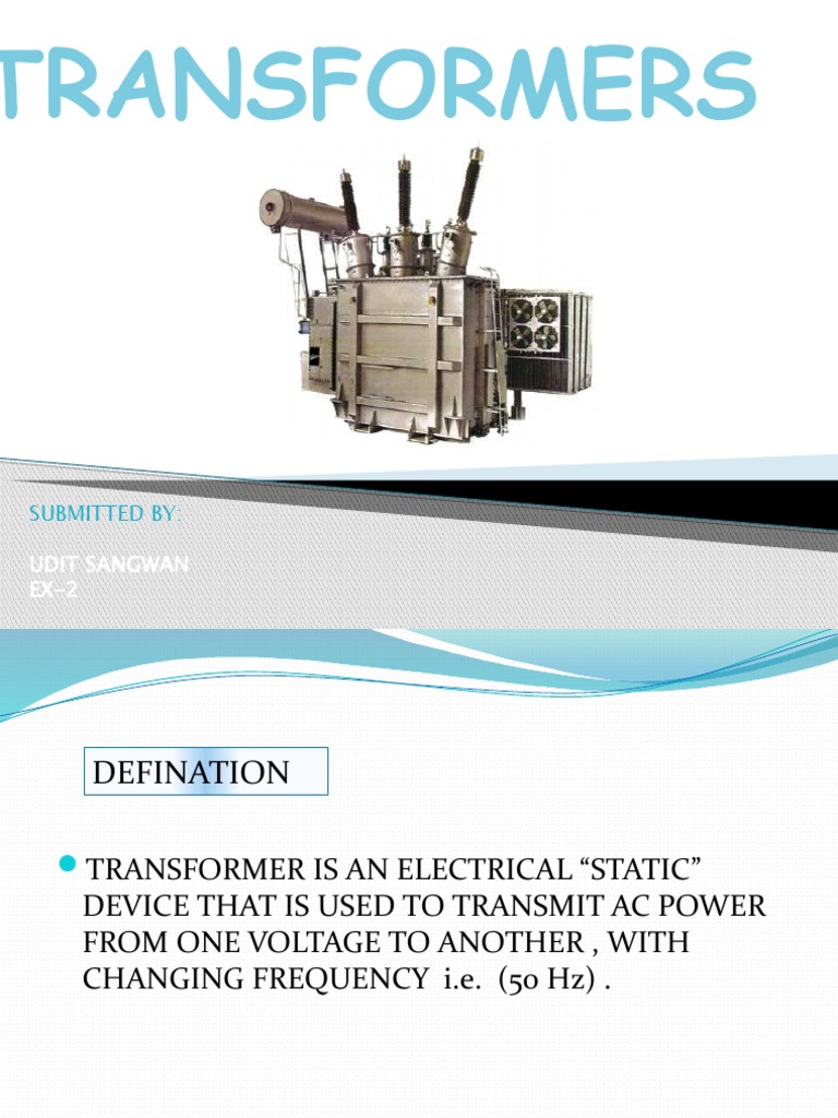 Transformers Submitted By Pdf Transformer Electromagnetic Induction