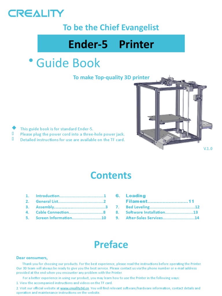 Ender-5 Assembly Instruction 1015 | PDF | Printer (Computing) | Manufactured Goods