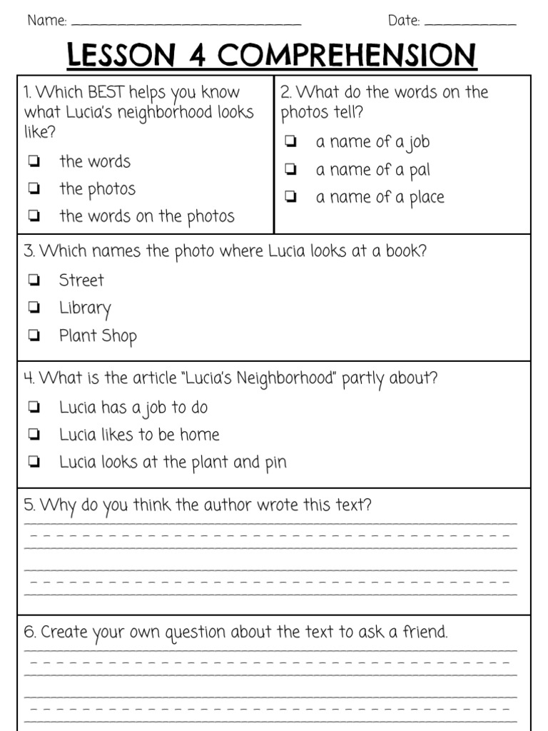 Kids' Reading Comprehension Quiz | PDF