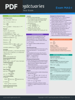 Exam P Formula Sheet PDF | PDF | Actuarial Science | Variance