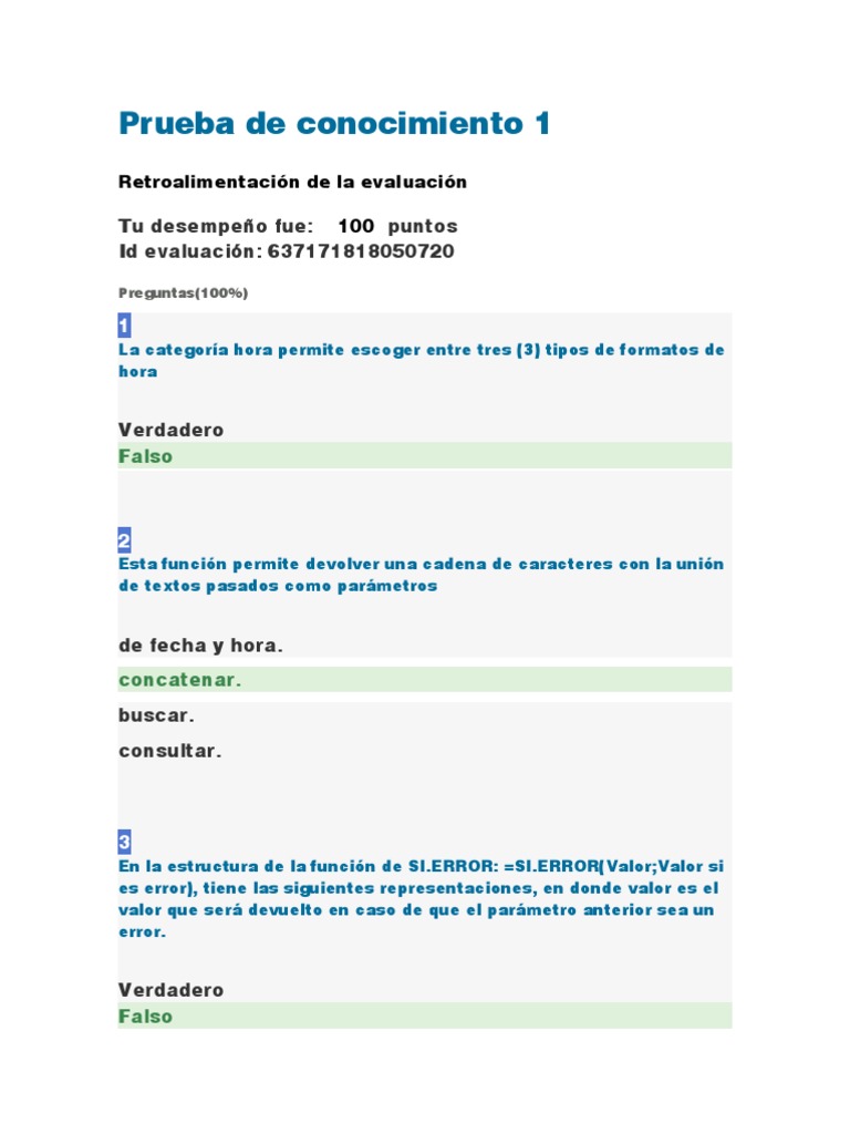 Prueba de Conocimiento 1 | PDF
