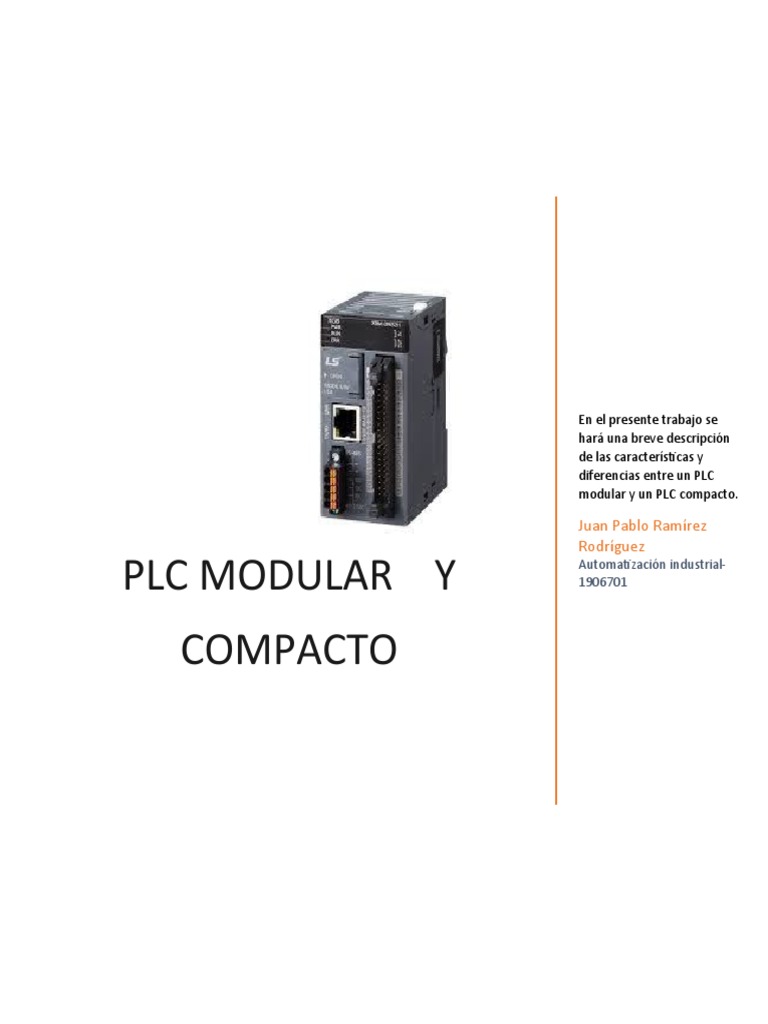 PLC Modular Y Compacto: Juan Pablo Ramírez Rodríguez | PDF ...