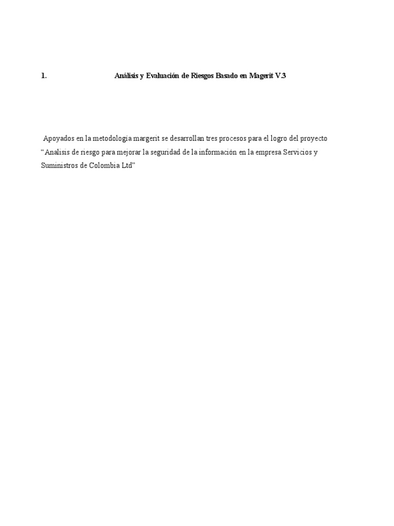 Análisis y Evaluación de Riesgos Basado en Magerit V.3 | PDF | Servidor ...
