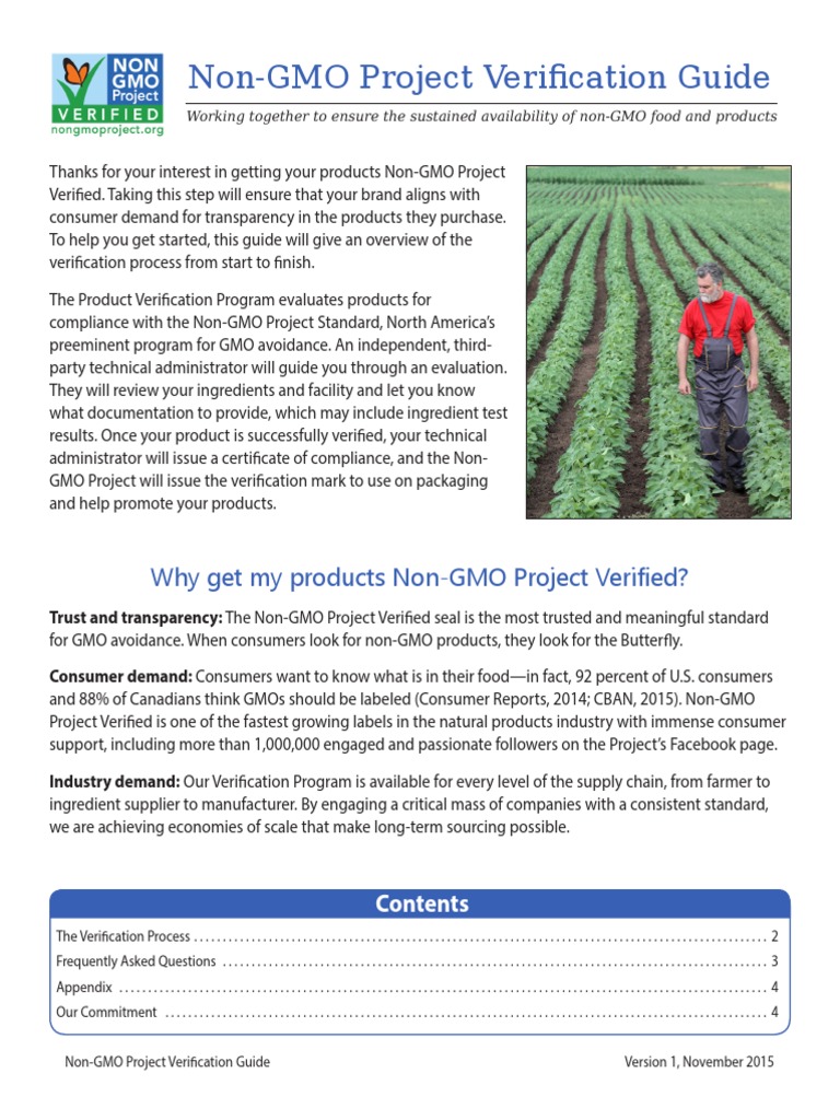 Verification Guide PDF | PDF | Genetically Modified Food | Verification ...